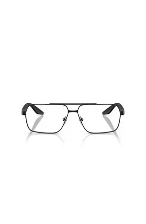 Prada 59mm Rectangle Optical Glasses - Black