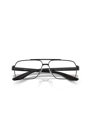 Prada 59mm Rectangle Optical Glasses - Black