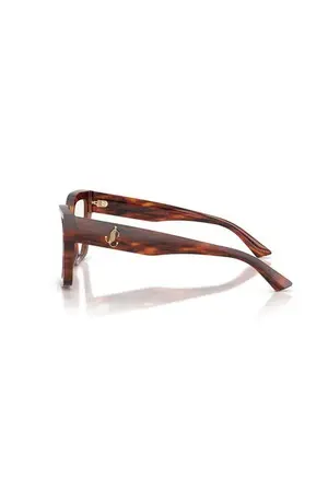 JIMMY CHOO 51mm Square Optical Glasses - Tortoise
