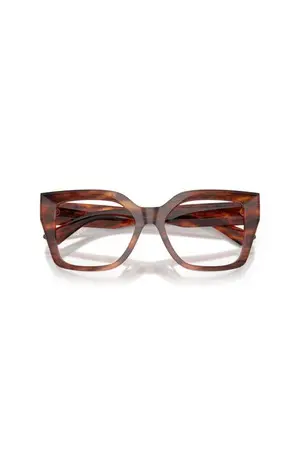JIMMY CHOO 51mm Square Optical Glasses - Tortoise