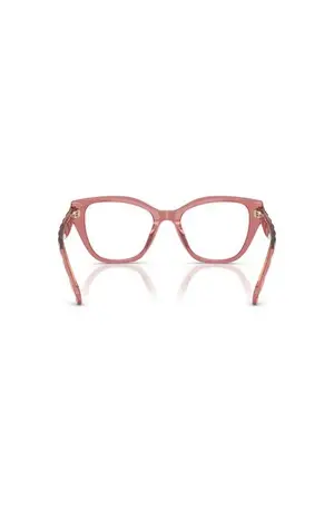 Tory Burch 53mm Irregular Optical Glasses - Pink