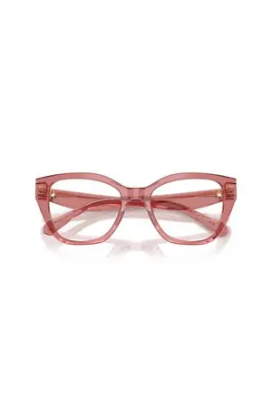 Tory Burch 53mm Irregular Optical Glasses - Pink