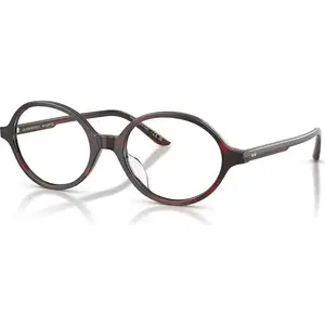 Oliver Spencer 54mm Oval Optical Glasses - Red