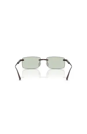 Brunello Cucinelli 54mm Rectangle Optical Glasses - Brown