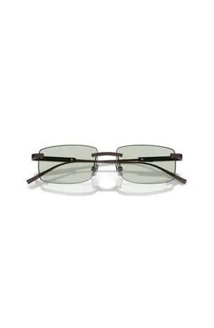 Brunello Cucinelli 54mm Rectangle Optical Glasses - Brown