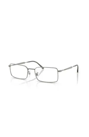 Ray-ban 54mm Rectangle Optical Glasses - Grey