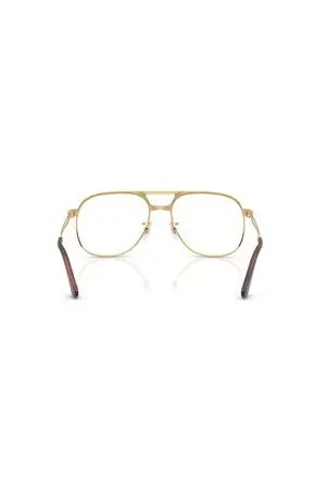 Ray-ban 54mm Square Optical Glasses - Gold