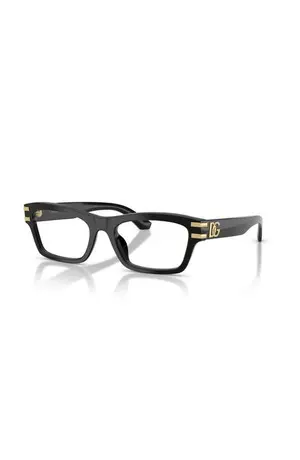 Dolce & Gabbana 52mm Rectangle Optical Glasses - Black