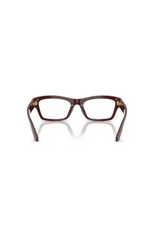 Dolce & Gabbana 52mm Rectangle Optical Glasses - Red