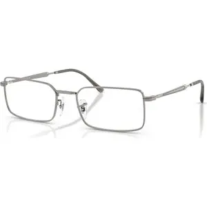 Ray-ban 56mm Rectangle Optical Glasses - Grey