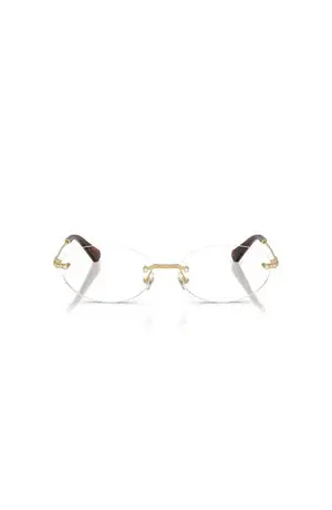 SWAROVSKI 56mm Oval Optical Glasses - Gold