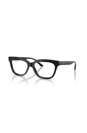 JIMMY CHOO 52mm Rectangle Optical Glasses - Black