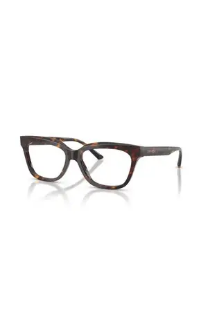 JIMMY CHOO 52mm Rectangle Optical Glasses - Tortoise