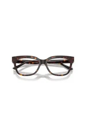 JIMMY CHOO 52mm Rectangle Optical Glasses - Tortoise