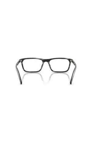 Prada 56mm Rectangle Optical Glasses - Black