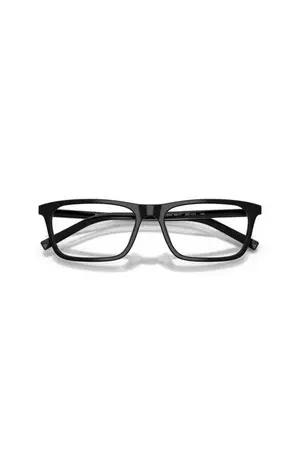 Prada 56mm Rectangle Optical Glasses - Black