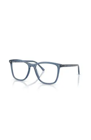 Ray-ban 52mm Square Optical Glasses - Blue