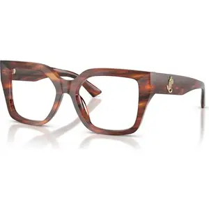 JIMMY CHOO 53mm Square Optical Glasses - Tortoise