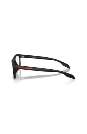 Prada 55mm Rectangle Optical Glasses - Black