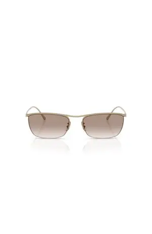 Oliver Spencer 55mm Rectangle Optical Glasses - Gold