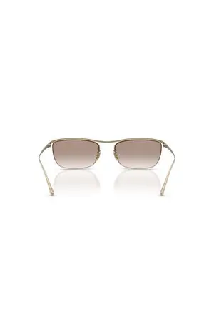 Oliver Spencer 55mm Rectangle Optical Glasses - Gold