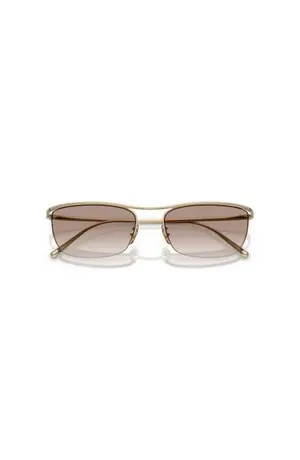 Oliver Spencer 55mm Rectangle Optical Glasses - Gold