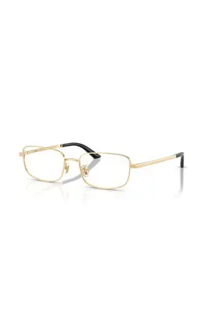 Versace 54mm Rectangle Optical Glasses - Gold