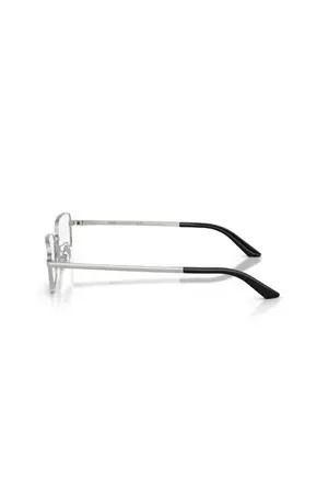 Versace 54mm Rectangle Optical Glasses - Silver