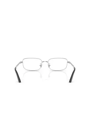 Versace 54mm Rectangle Optical Glasses - Silver