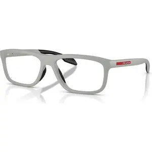 Prada 57mm Rectangle Optical Glasses - Grey