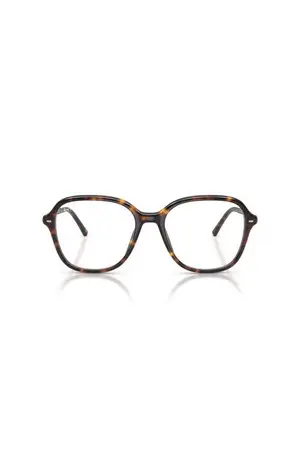 Ray-ban 56mm Square Optical Glasses - Tortoise