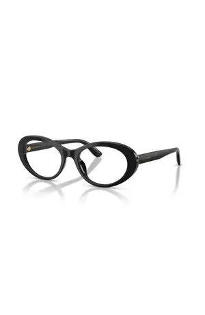 Dolce & Gabbana 53mm Oval Optical Glasses - Black