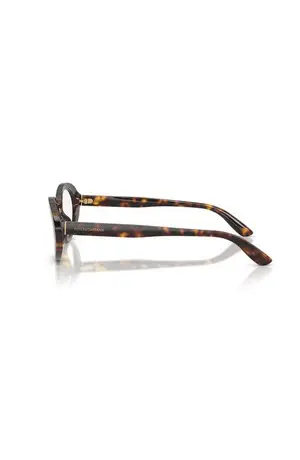 Dolce & Gabbana 53mm Oval Optical Glasses - Tortoise