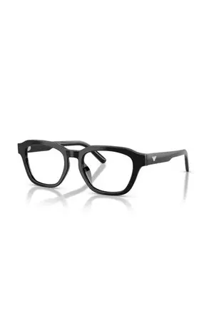 Emporio Armani 50mm Irregular Optical Glasses - Black