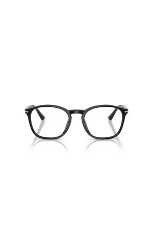 Persol 50mm Square Optical Glasses - Black