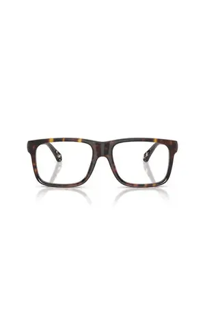 Moncler 56mm Rectangle Optical Glasses - Tortoise