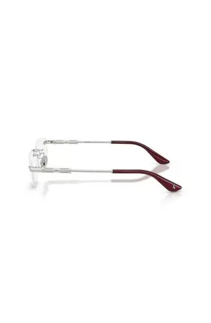 FERRARI 59mm Rectangle Optical Glasses - Silver