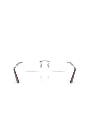 FERRARI 59mm Rectangle Optical Glasses - Silver