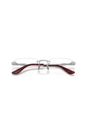 FERRARI 59mm Rectangle Optical Glasses - Silver