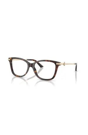 JIMMY CHOO 52mm Rectangle Optical Glasses - Tortoise