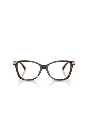 JIMMY CHOO 52mm Rectangle Optical Glasses - Tortoise