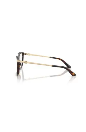 JIMMY CHOO 52mm Rectangle Optical Glasses - Tortoise