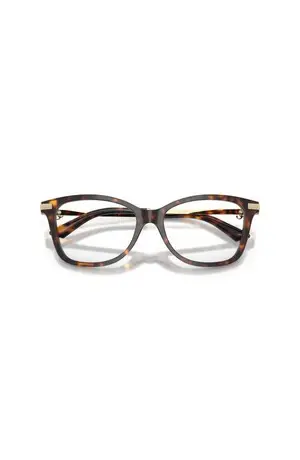 JIMMY CHOO 52mm Rectangle Optical Glasses - Tortoise