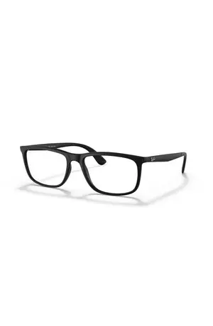 Ray-ban 58mm Rectangle Optical Glasses - Black