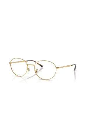 Ray-ban 54mm Oval Optical Glasses - Gold