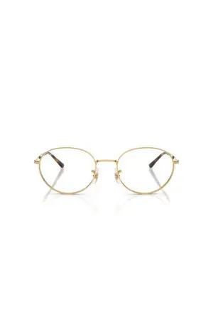 Ray-ban 54mm Oval Optical Glasses - Gold