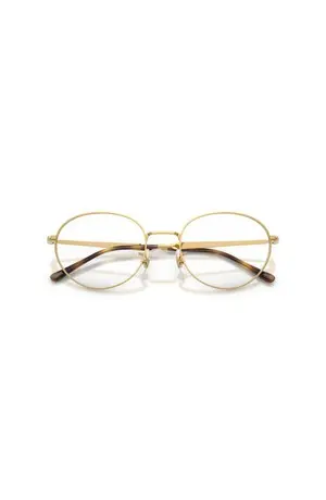 Ray-ban 54mm Oval Optical Glasses - Gold
