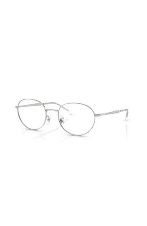 Ray-ban 54mm Oval Optical Glasses - Silver