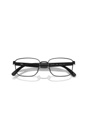 Ray-ban 54mm Rectangle Optical Glasses - Black