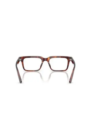 Emporio Armani 51mm Square Optical Glasses - Red